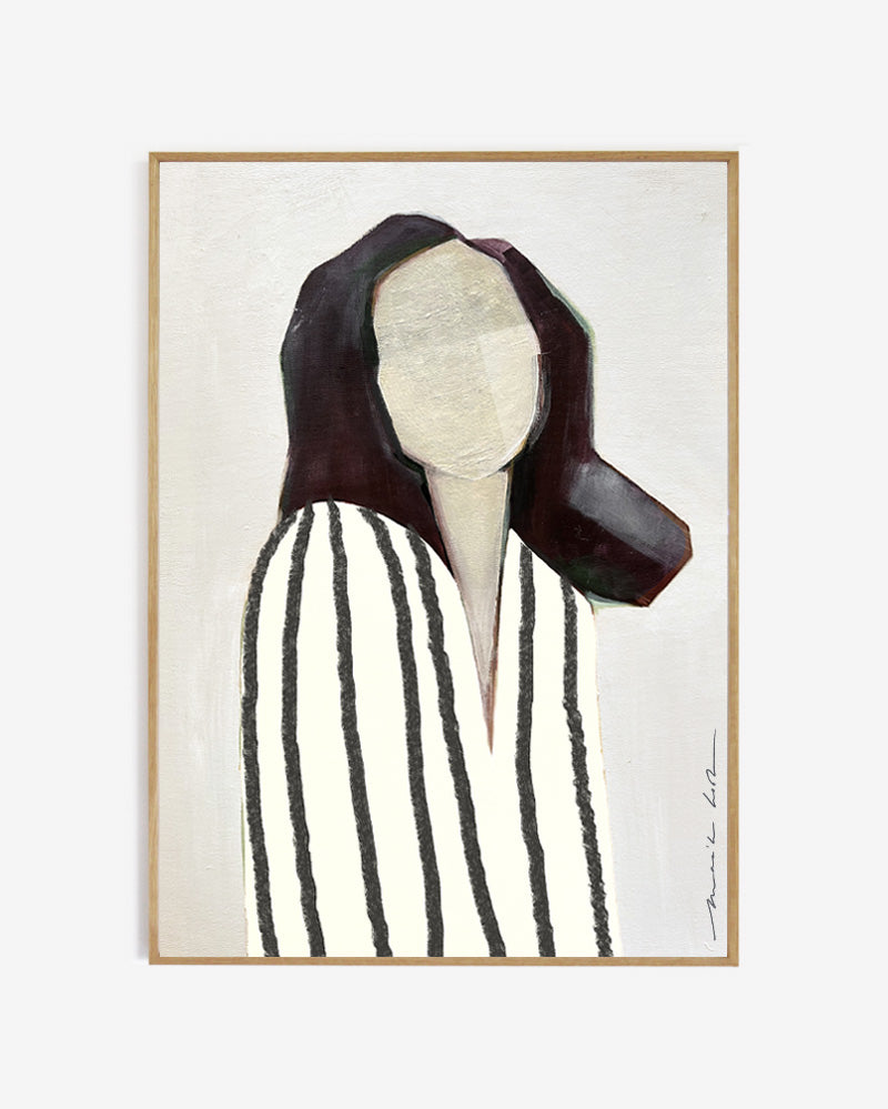 Art print - Lady in stripes | My Deer Art Shop